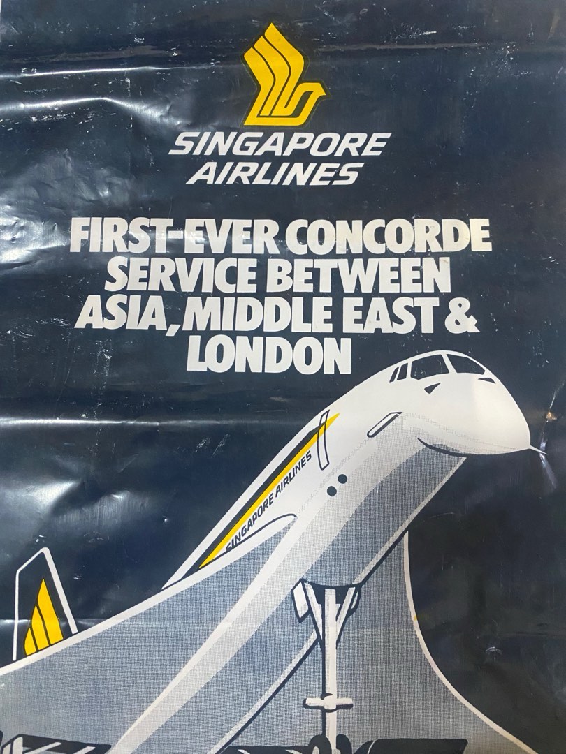 RARE - Singapore Airlines Concorde carrier bag, Hobbies & Toys, Travel ...