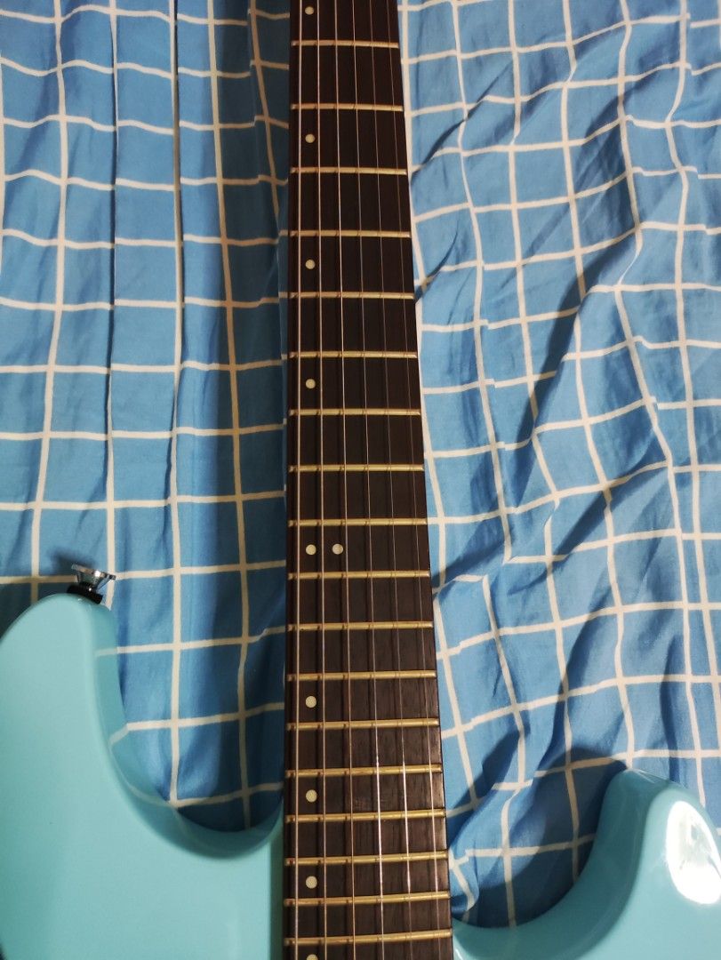 samick ss51 electric guitar, sky blue, brand new. superstrat. better ...