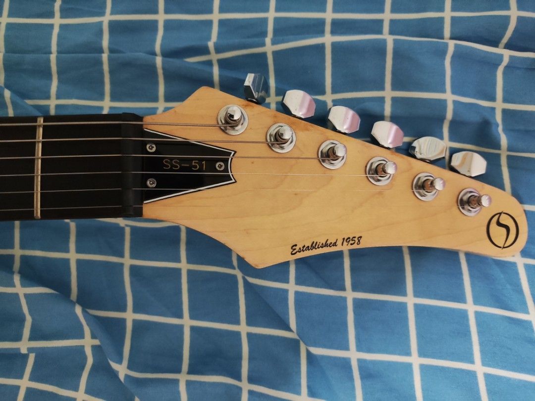 samick ss51 electric guitar, sky blue, brand new. superstrat. better bang for buck than evh ...