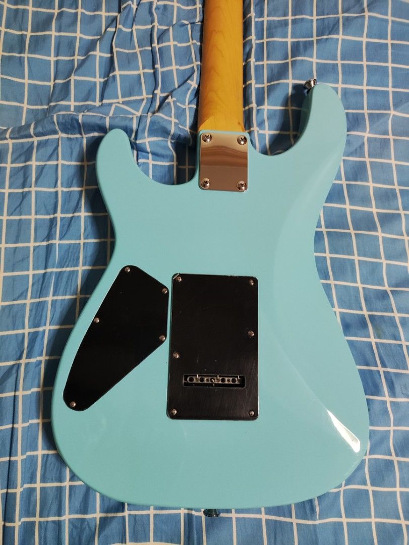 samick ss51 electric guitar, sky blue, brand new. superstrat. better bang for buck than evh ...