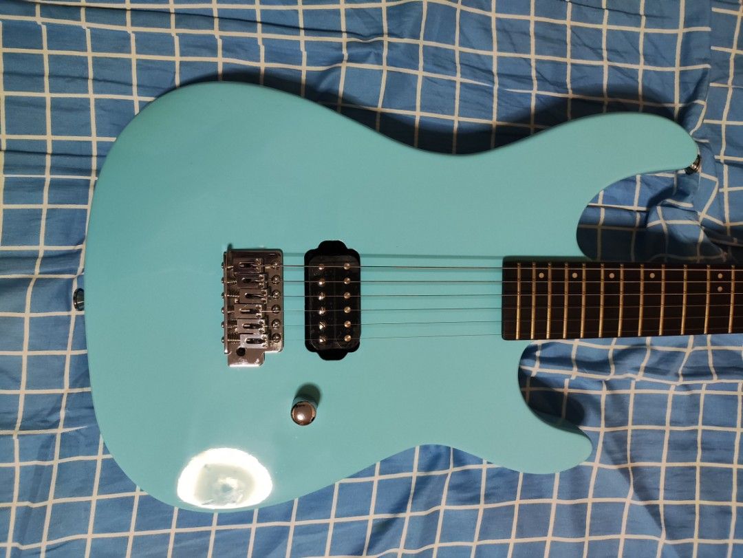 samick ss51 electric guitar, sky blue, brand new. superstrat. better bang for buck than evh ...