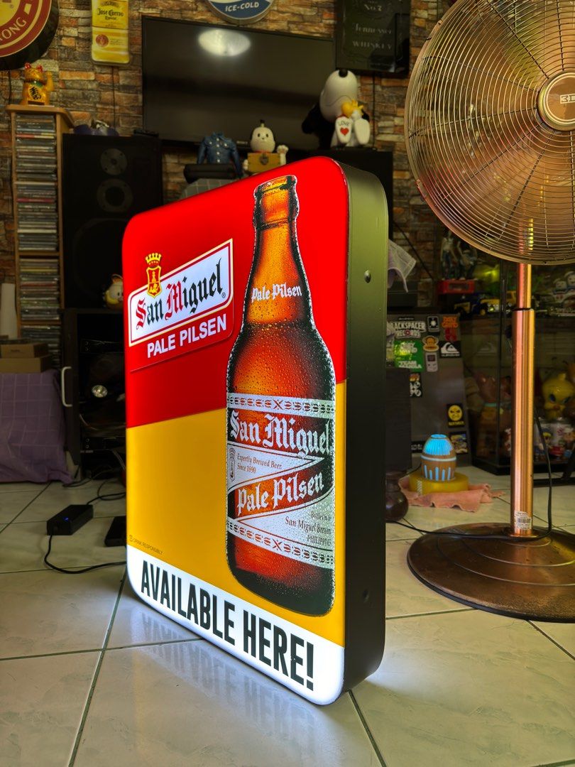San Miguel Beer SMB Lighted Signage (Back to Back), Hobbies & Toys ...