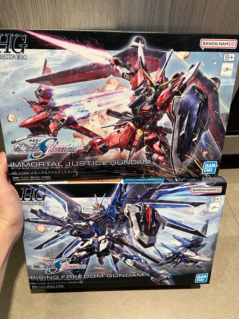 [SG Stock] HG 1/144 Rising Freedom & Immortal Justice Gundams, Hobbies ...