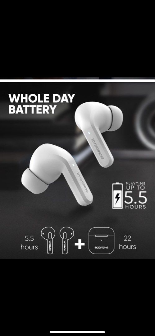 SonicGear Earpump TWS 12 ANC True Wireless Earphones (Black), Audio ...