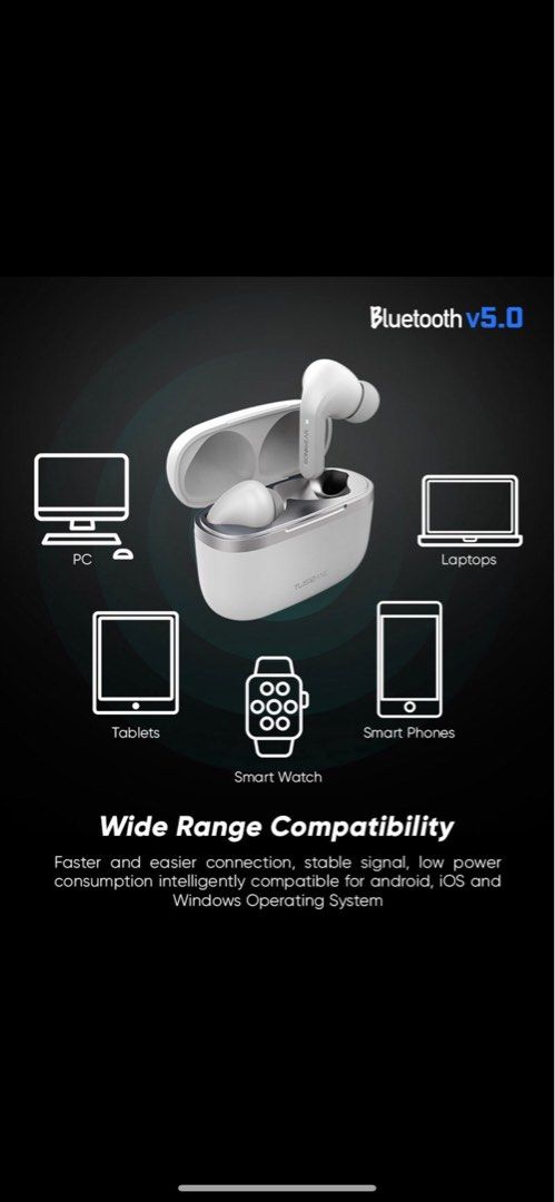 SonicGear Earpump TWS 12 ANC True Wireless Earphones (Black), Audio ...