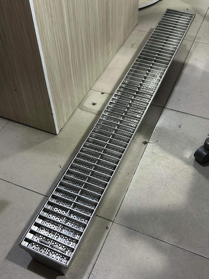 Stainless Trench Drain Gratings with Housing, Commercial & Industrial ...