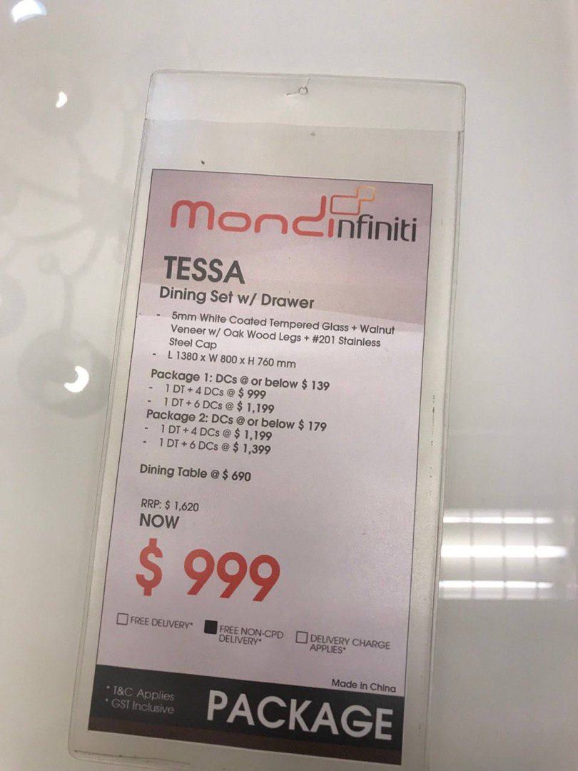 Star living tempered glass dining table, Furniture & Home Living ...