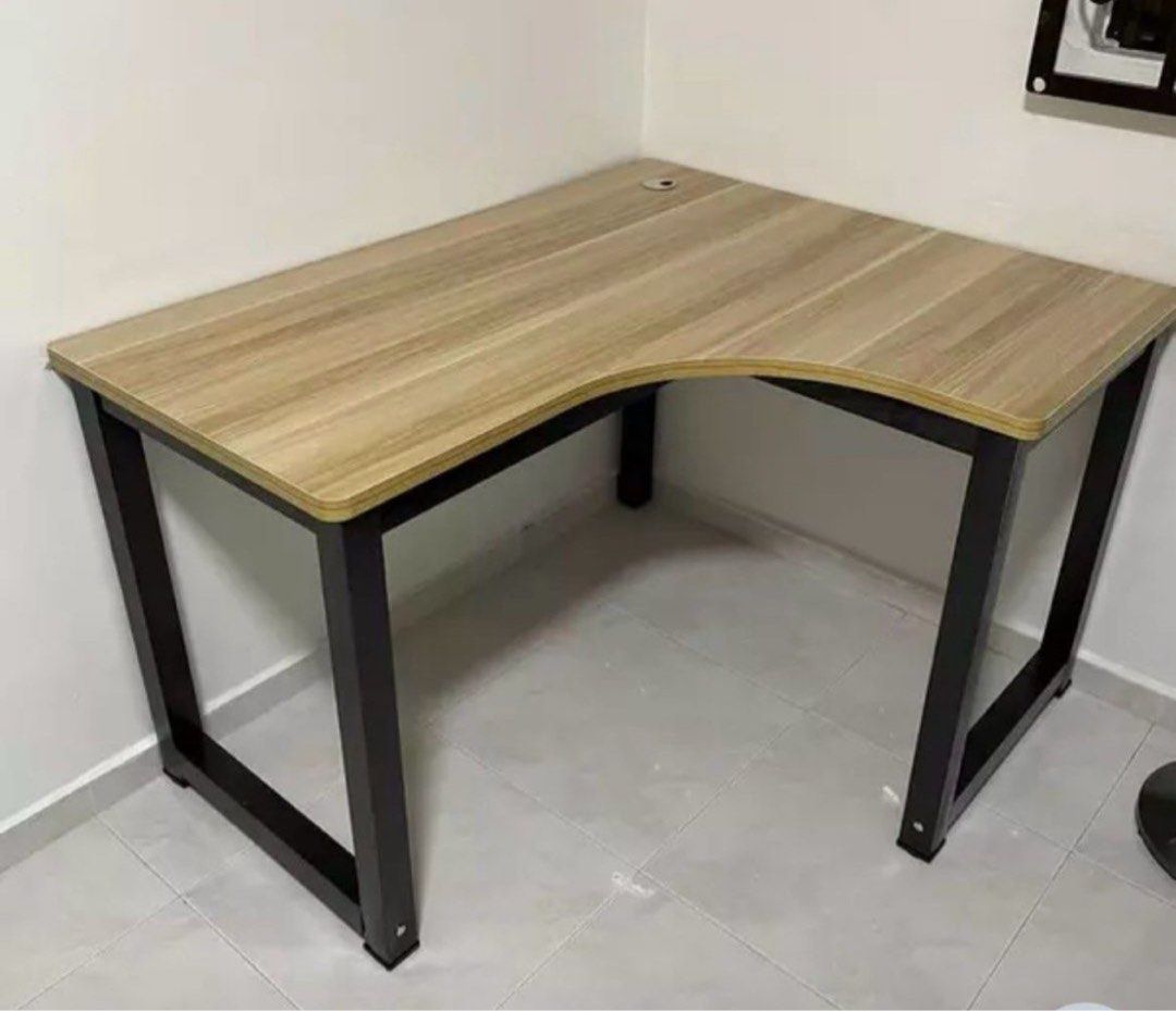 Study Table L shape, Furniture & Home Living, Furniture, Tables & Sets ...