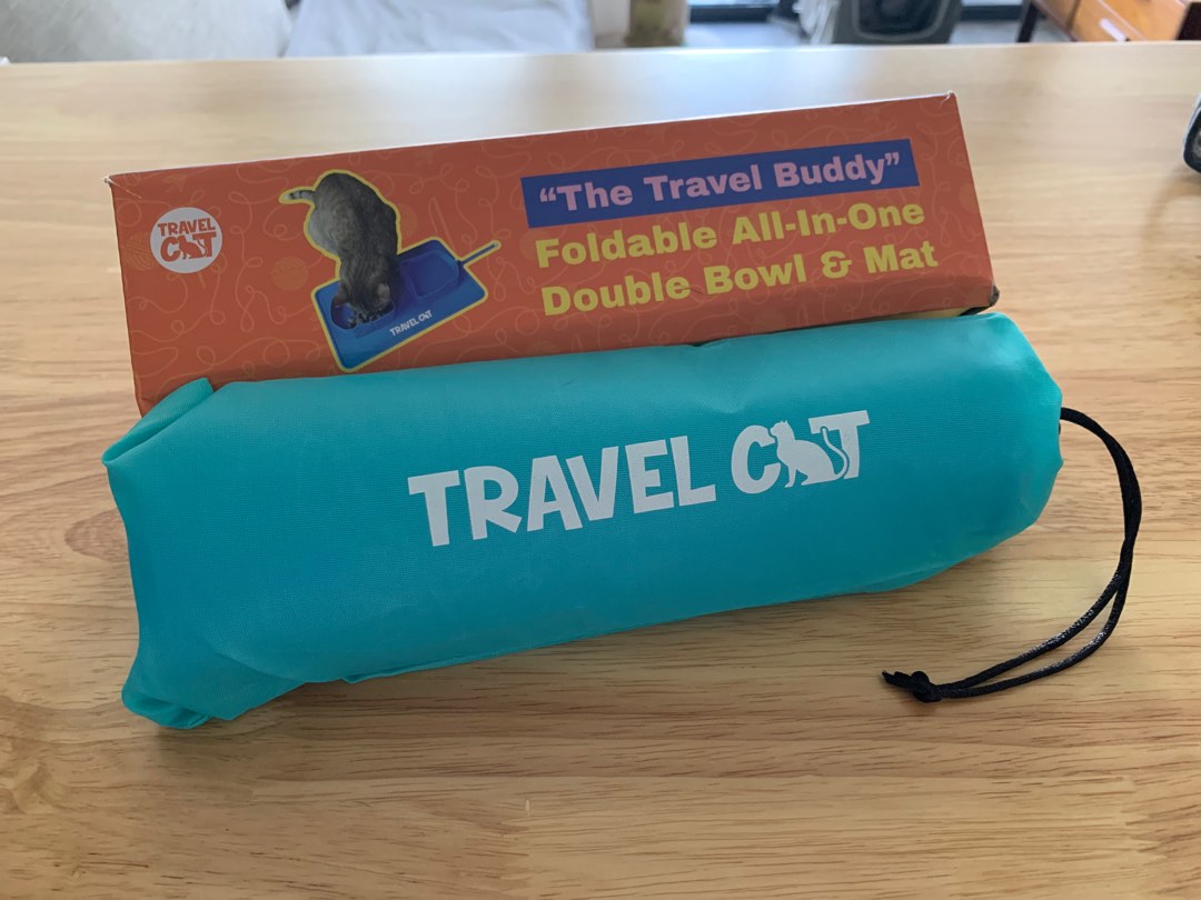 ‘The Travel Buddy’ Foldable Double Bowl & May, Pet Supplies, Homes ...