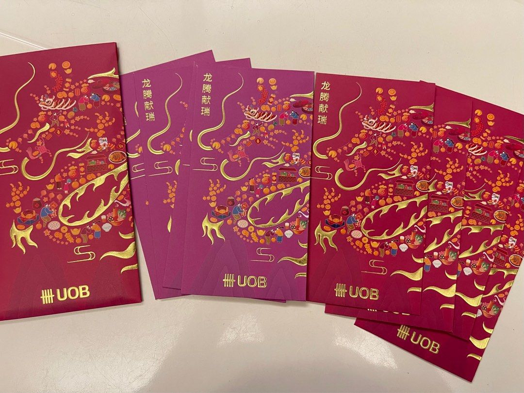 UOB Red Packet 2024 / 8 pieces / AngPow Packet, Luxury, Accessories on ...