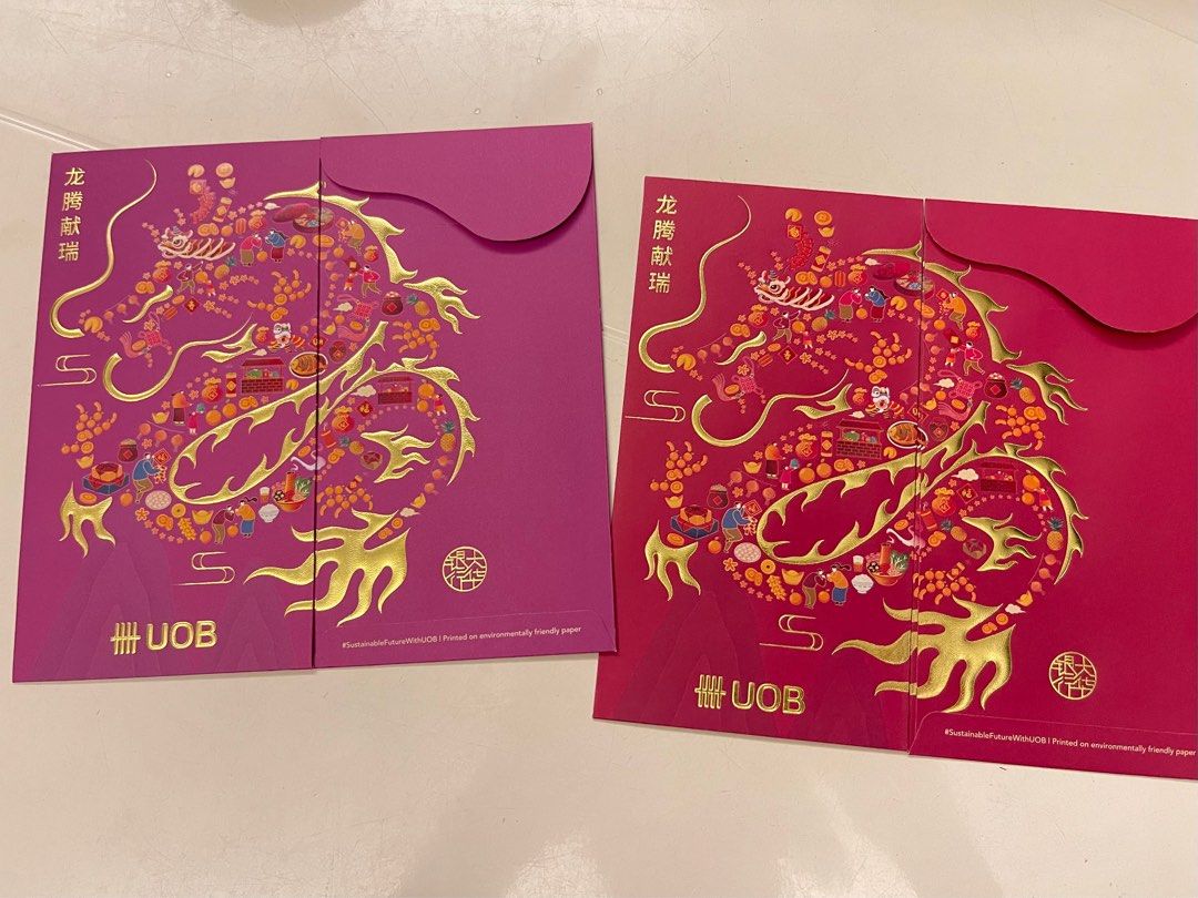 UOB Red Packet 2024 / 8 pieces / AngPow Packet, Luxury, Accessories on ...