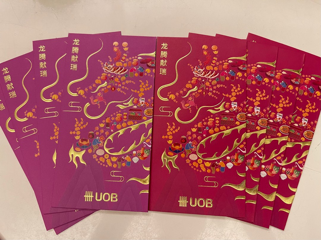 UOB Red Packet 2024 / 8 pieces / AngPow Packet, Luxury, Accessories on ...