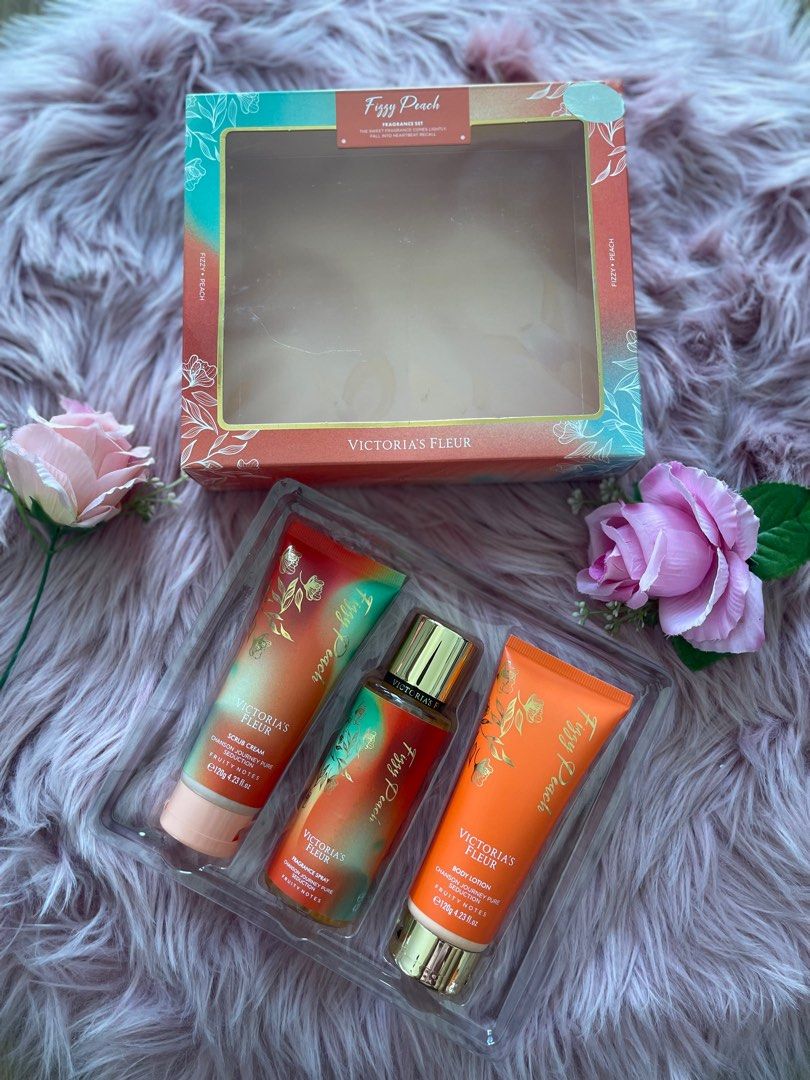 Victoria’s Fleur Figgy Peach set 3in1, Beauty & Personal Care, Fragrance & Deodorants on Carousell
