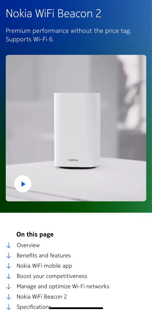 WiFi 6 Nokia Beacon 2 Mesh Router x 2 units, Computers & Tech, Parts ...