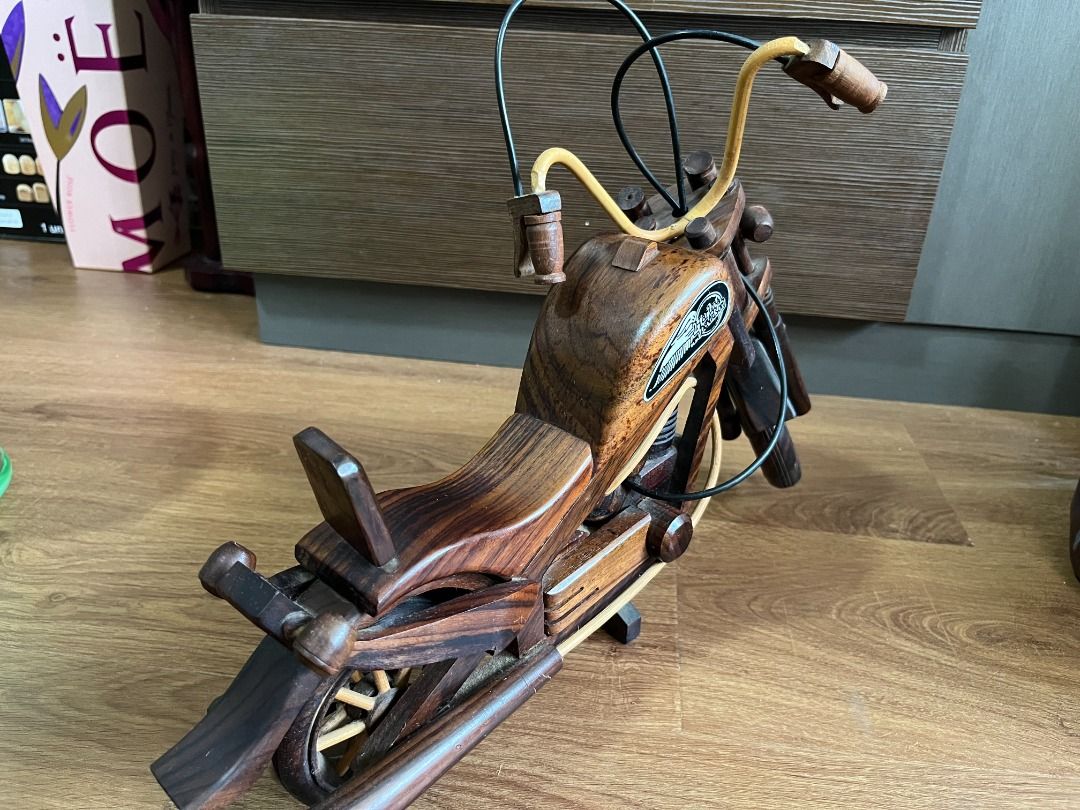 Wooden Harley Davidson Bike Model INOE, Hobbies & Toys, Memorabilia ...