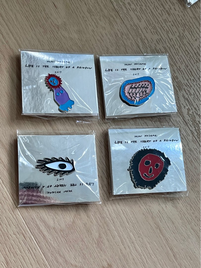 Yayoi Kusama Enamel Pin Badges x set of 4 - LAST SET, Hobbies & Toys ...
