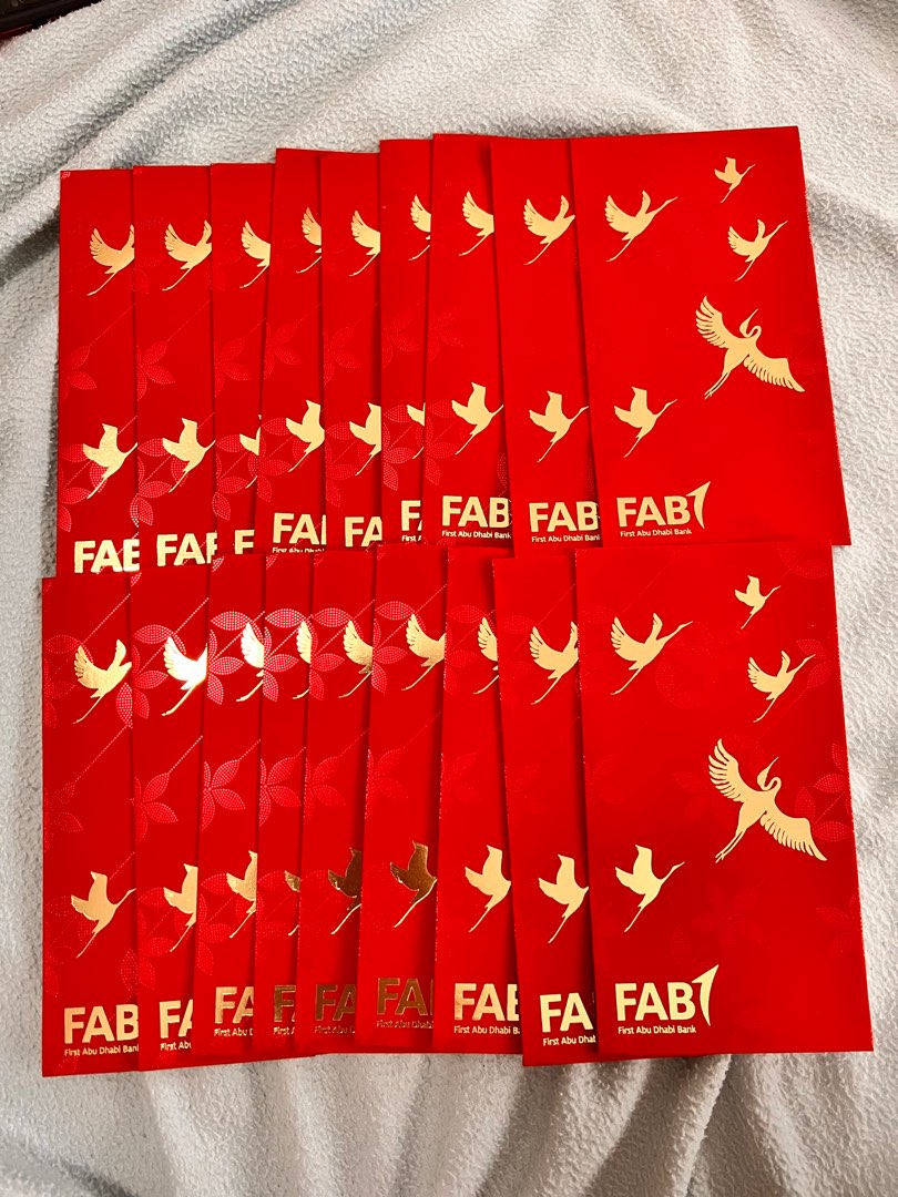 18 pcs FAB Bank Red Packet, Hobbies & Toys, Stationery & Craft ...