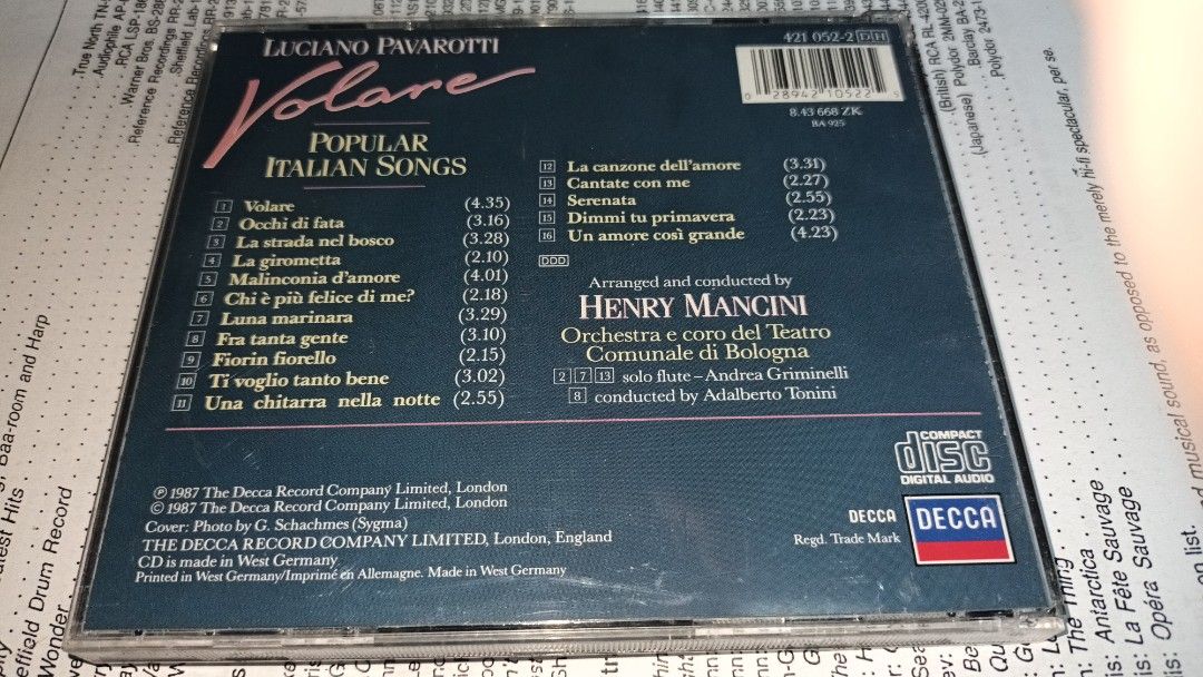 古典名盤 德版 Luciano Pavarotti – Volare 舊版 CD, 興趣及遊戲, 音樂、樂器 & 配件, 音樂與媒體 - CD ...