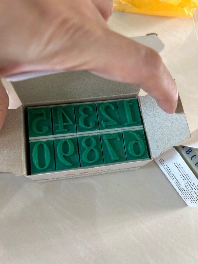 Alphabets numbers stamp chop, Hobbies & Toys, Stationery & Craft ...