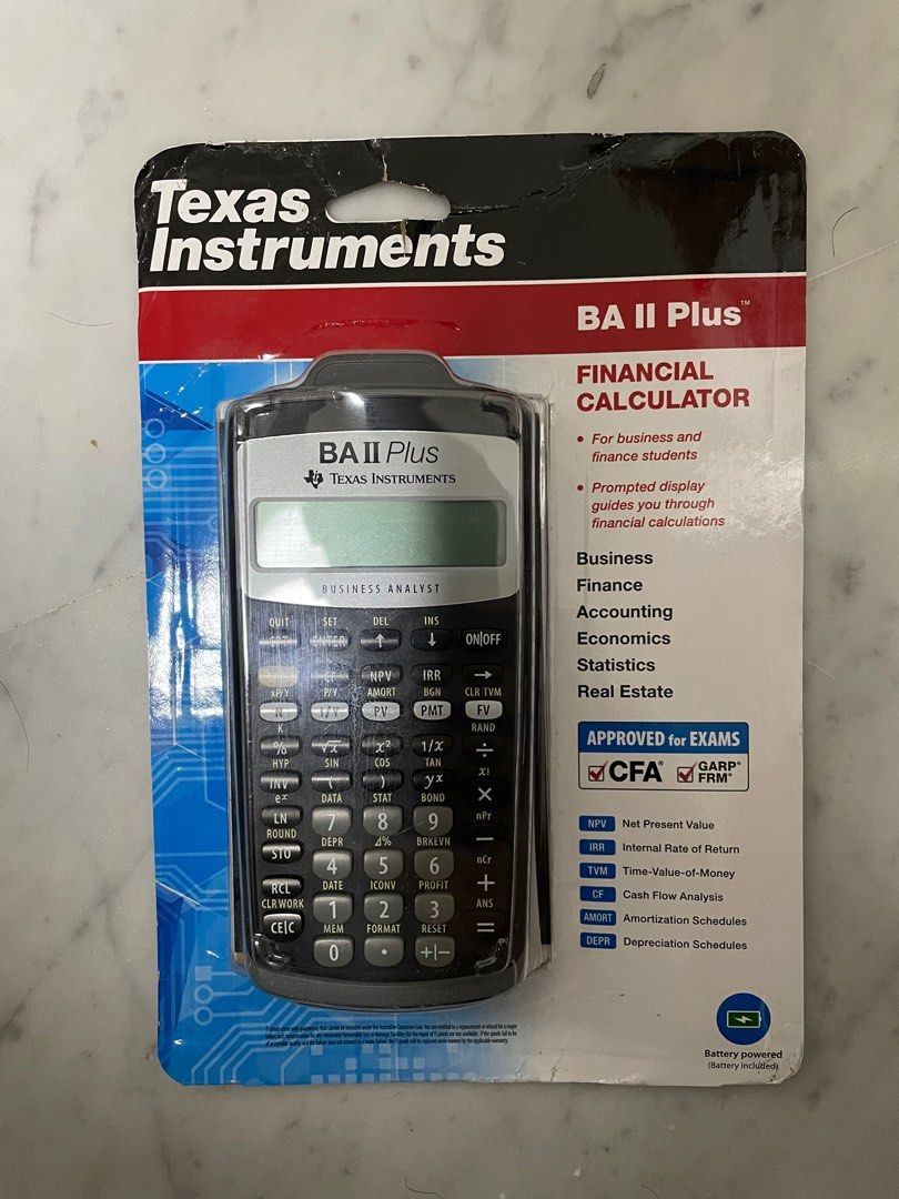 BA II Plus Texas Instruments Financial Calculator, Computers & Tech ...