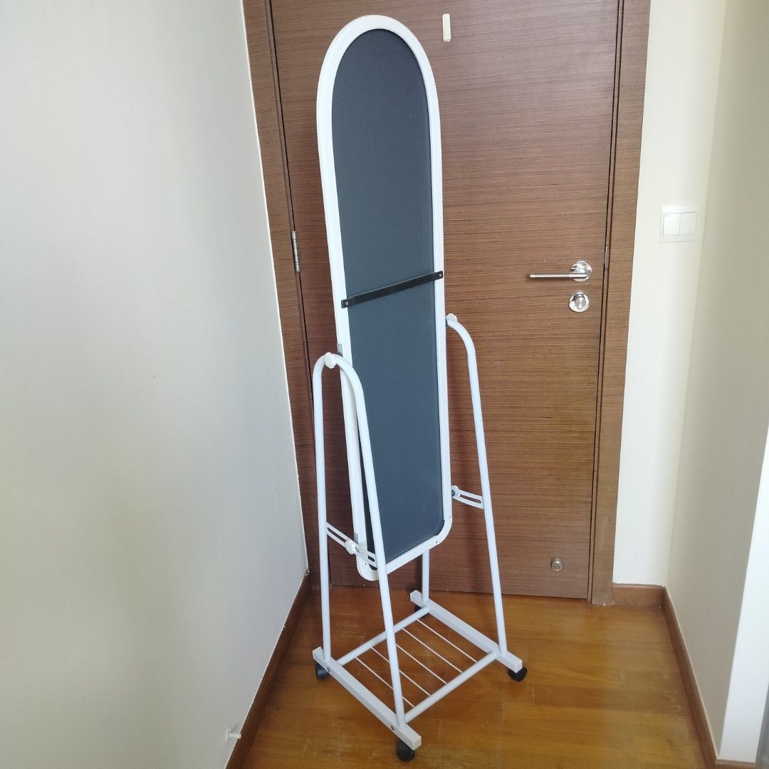Basic standing full length movable mirror, Furniture & Home Living ...