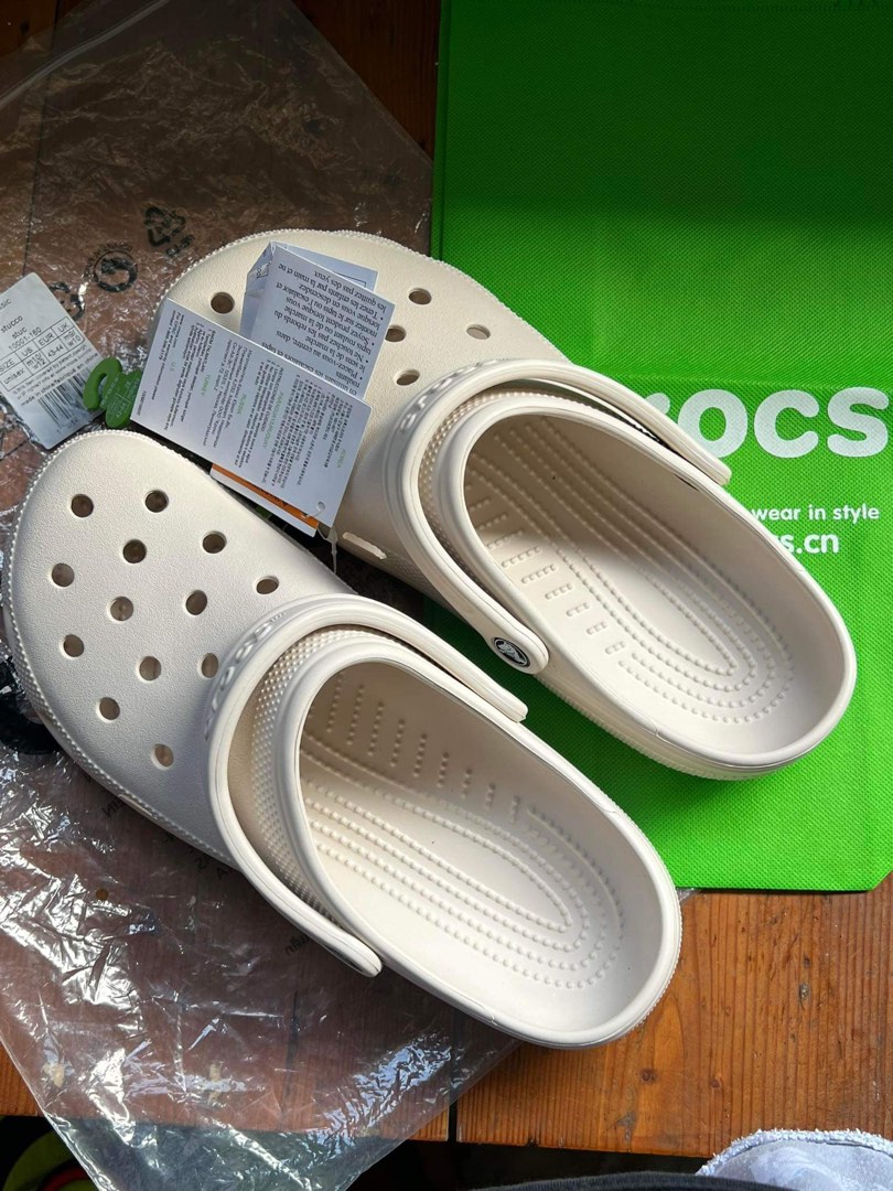 Crocs Classic Clog in Stucco, Women's Fashion, Footwear, Sandals on ...