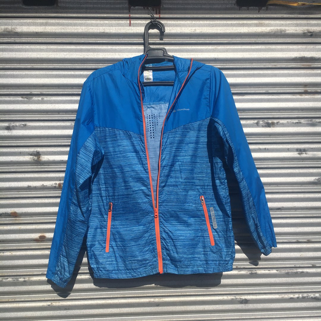 Decathlon Blue windbreaker sun protection biker hike all around jacket ...