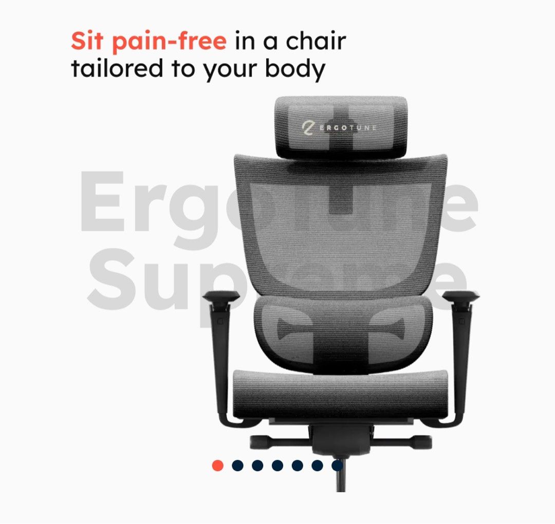 Ergotune Supreme V3 Charcoal Brand New, Furniture & Home Living ...