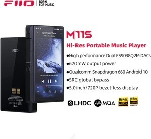 FiiO M11S Portable High Resolution MQA Android Snapdragon 660 Player (Updated 2022 Version ...