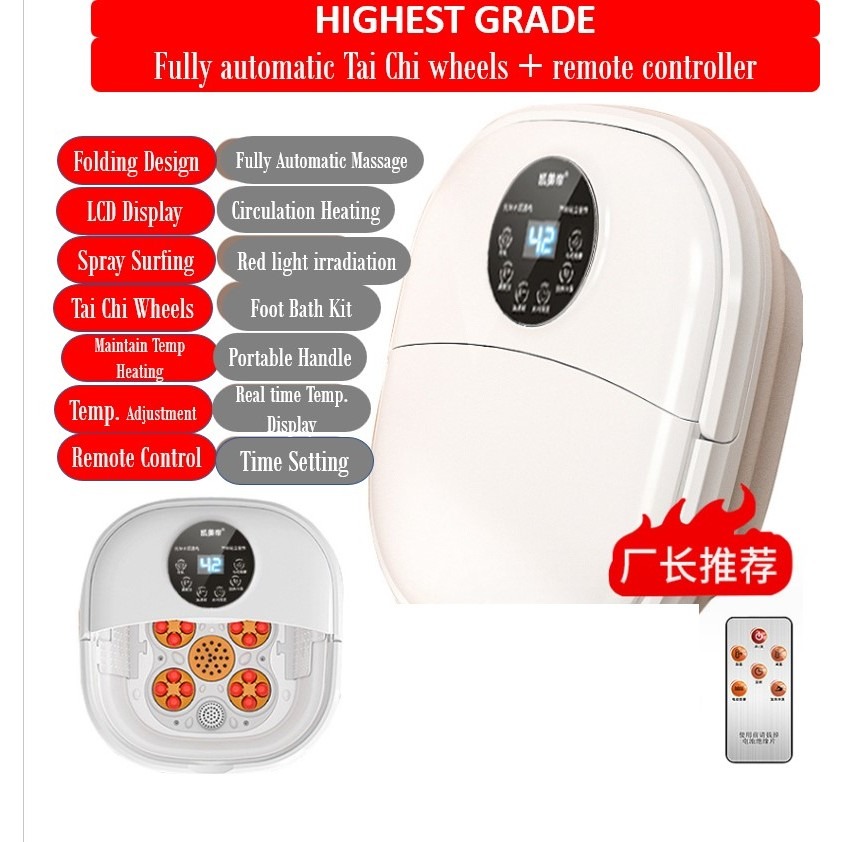 [FREE DELIVERY] Electric foot bath barrel Foot massager Foldable Foot ...