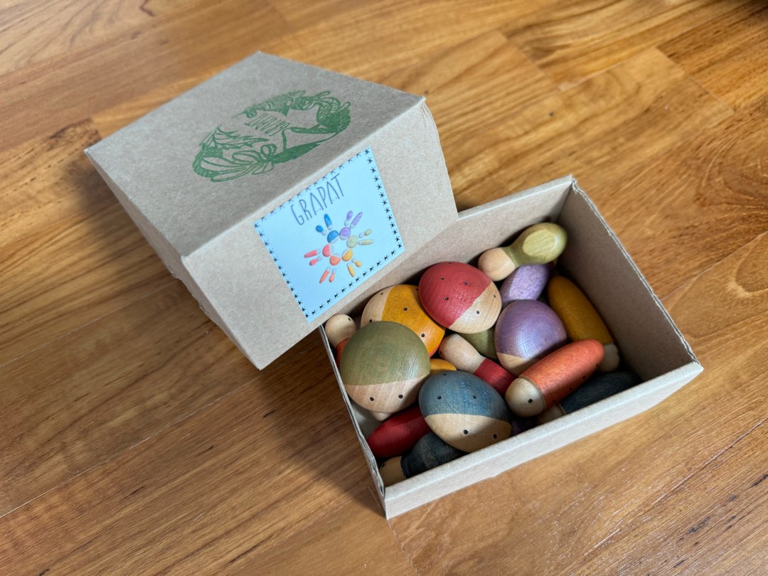 Authentic Grapat Insects (wooden toy, bugs, figure, figurine, Waldorf ...