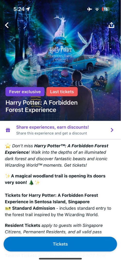 Discount voucher for Harry Potter: A forbidden forest experience ...
