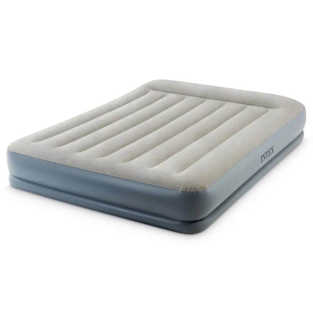 INTEX Airbed with Built-In Electric Pump (Queen), Furniture & Home Living, Furniture, Bed Frames ...