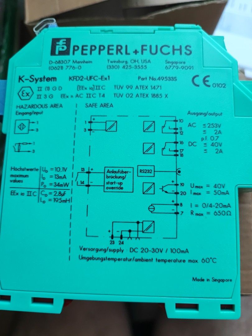 KFD2-UFC-Ex1 Pepperl+Fuchs P+F P&F speed control, Furniture & Home ...