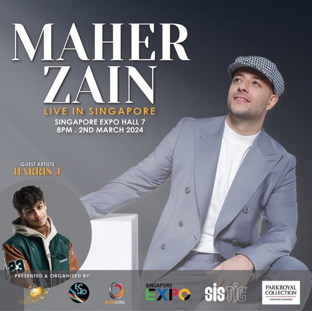 Maher Zain Concert Tour 2024 Singapore, Tickets & Vouchers, Event Tickets on Carousell