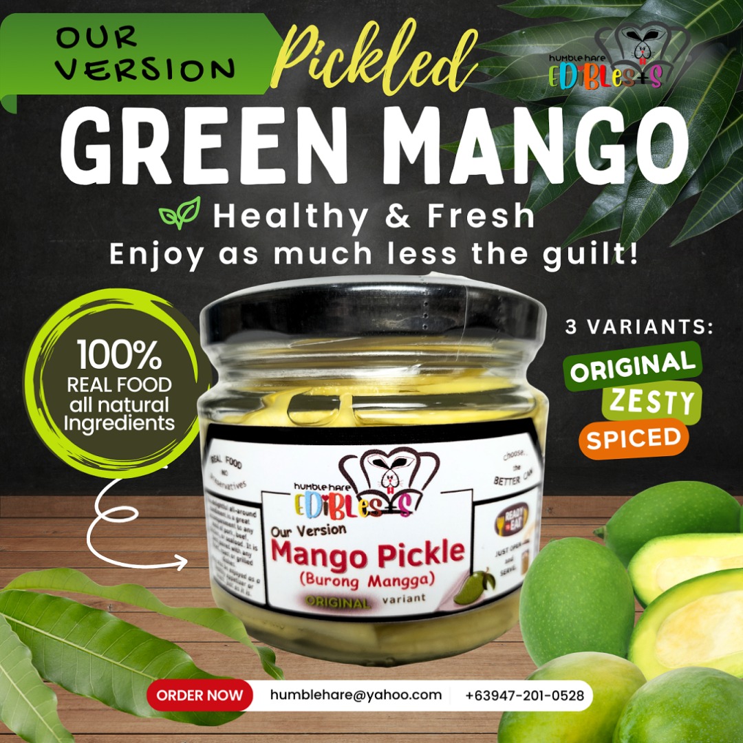MANGO Pickles / Pickled Green Mangoes / Burong Mangga / Fresh Preserved ...
