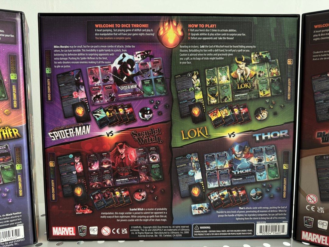 Marvel Dice Throne (retail) - set of 8 heroes, Hobbies & Toys, Toys ...