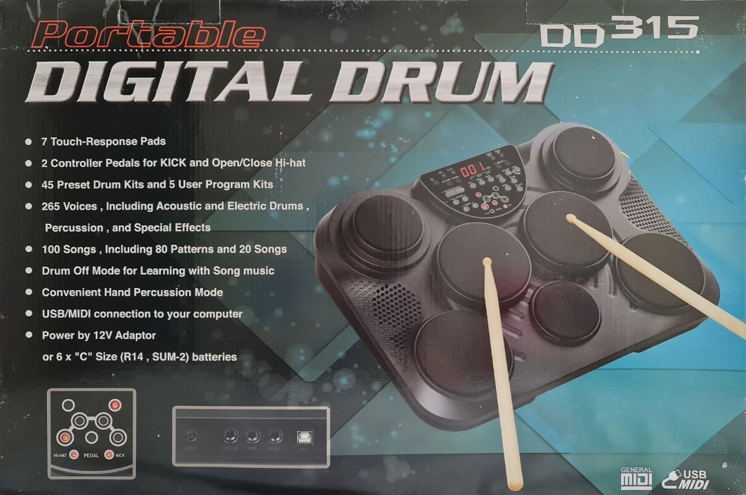 Medeli DD315 Protabale Digital Drum, Hobbies & Toys, Music & Media ...