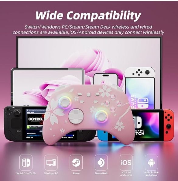 Mytrix Wireless Pro Controllers with Hall Effect Joystick (No Drift ...