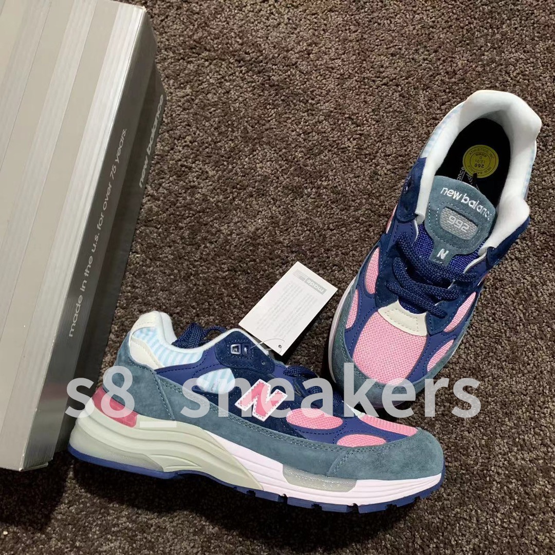 New Balance 992 - Blue Teal Rose, 男裝, 鞋, 波鞋 - Carousell
