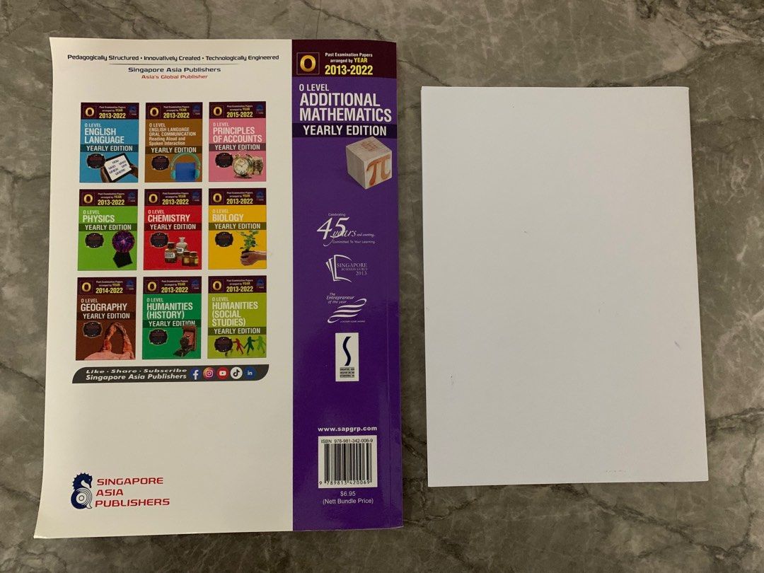'O' Level Additional Mathematics Ten-Year Series (TYS) Assessment Book, Hobbies & Toys, Books ...