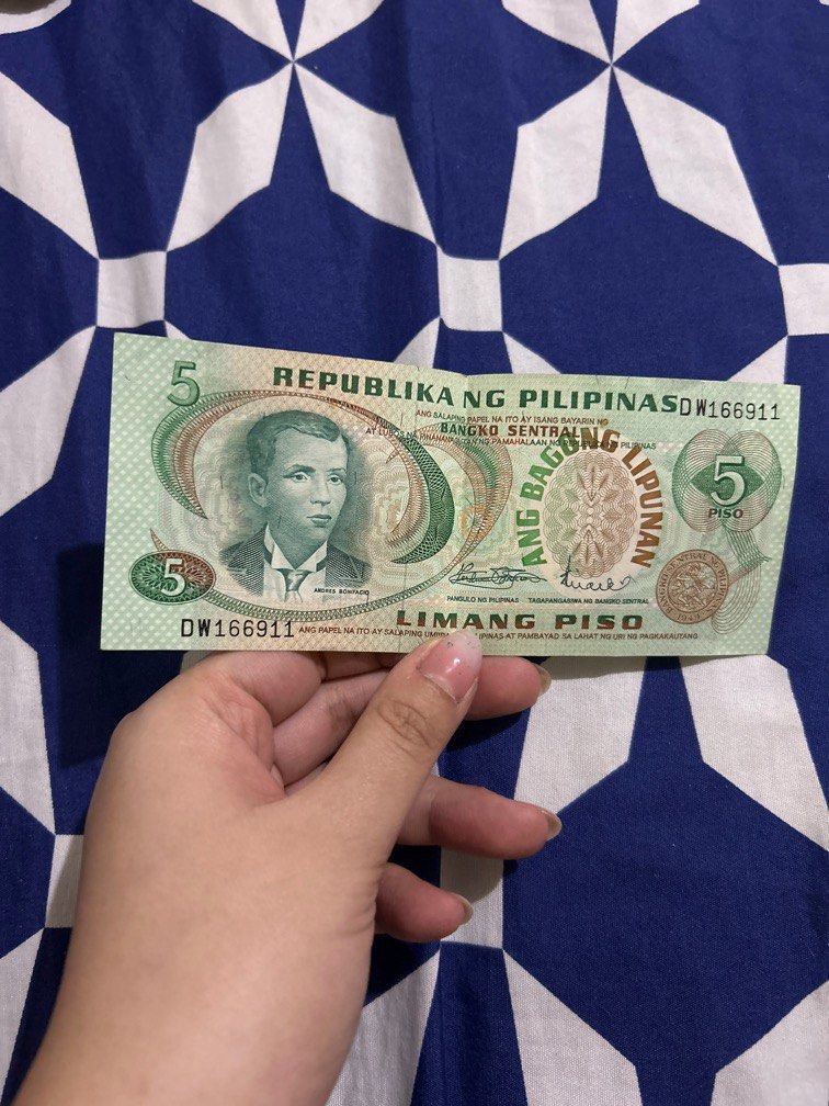 Old 5 Peso Bill, Hobbies & Toys, Memorabilia & Collectibles, Currency ...