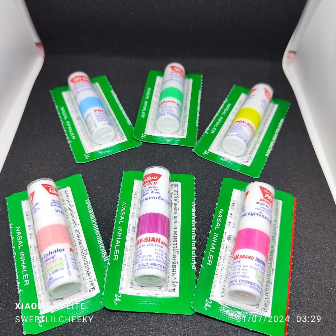 Original Poy Sian Inhaler | Thailand Inhaler | 2in1 | Random Color ...