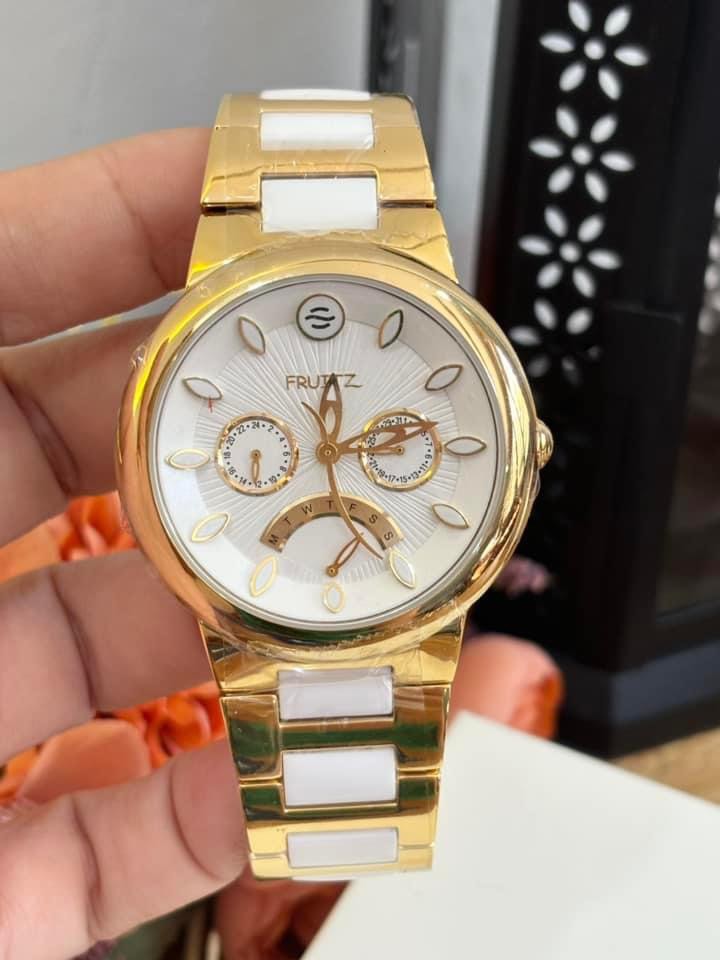 Philip Stein Natural Frequency Gold & White Watch, Luxury, Watches on ...