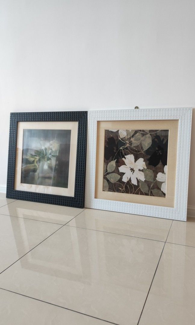 Picture in beautiful tile like frame, Furniture & Home Living, Home ...