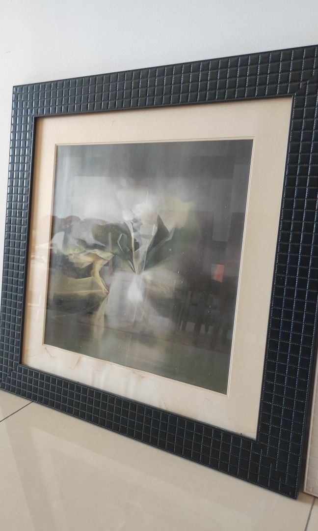 Picture in beautiful tile like frame, Furniture & Home Living, Home ...