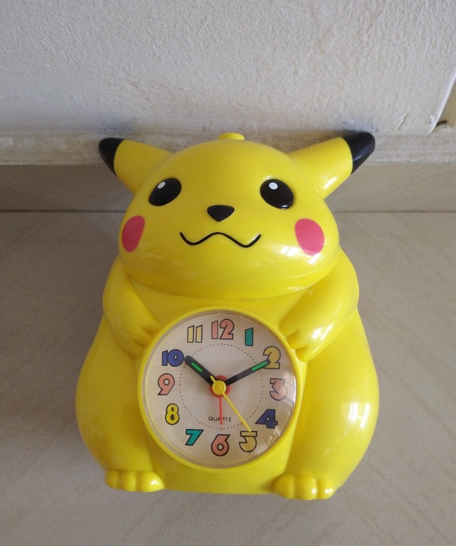 Pikachu vintage alarm clock, Everything Else on Carousell