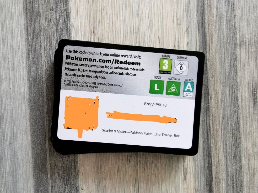 Pokemon TCG Code Cards Paldean Fates (32 codes cards), Hobbies & Toys ...