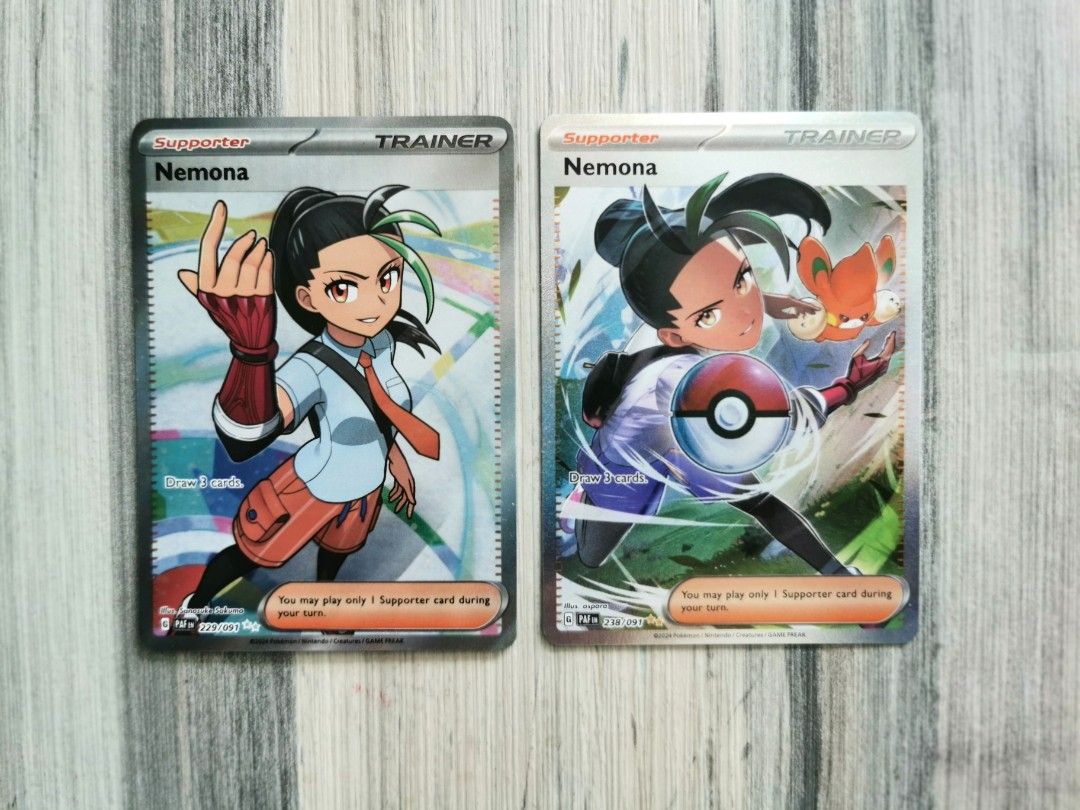 Pokemon TCG Paldean Fates Nemona IR and SIR Set (229/091 and 238/091 ...