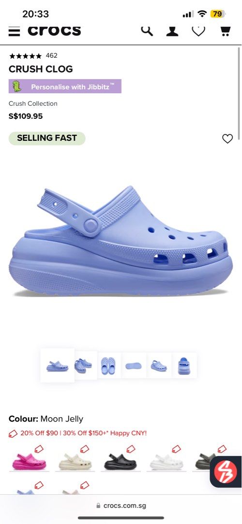 Purple Crocs M9/W11, Men's Fashion, Footwear, Casual shoes on Carousell